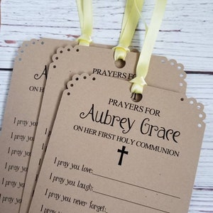 Set of 12 Handmade First Holy Communion Prayer Cards - Wishing Tree ...