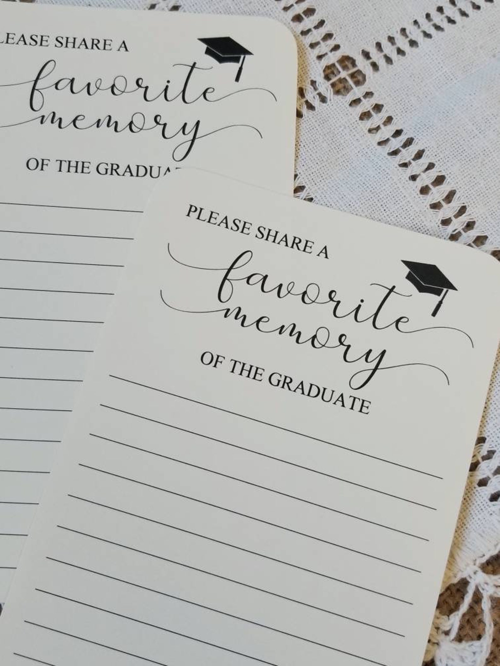 12 Handmade Share a Memory Cards for Graduation Party - Etsy