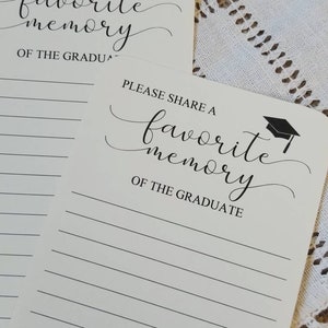 12 Handmade Share a Memory Cards for Graduation Party - Favorite Memory ...