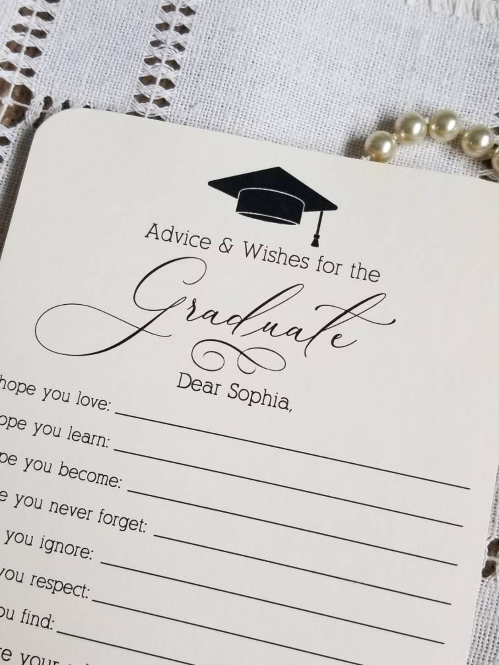 Handmade Graduation Wishes Cards Advice Cards for Graduation | Etsy