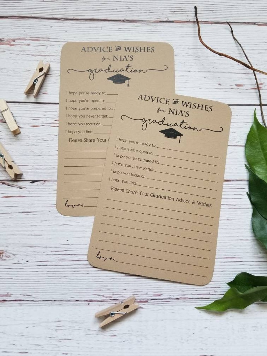 Handmade Graduation Wishes & Advice Cards - Graduation Gift ...