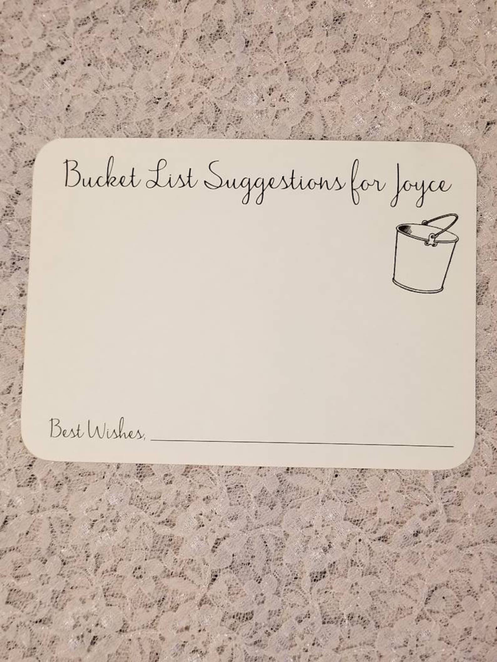 Handmade Bucket List Cards - Personalized Retirement Wish Cards ...