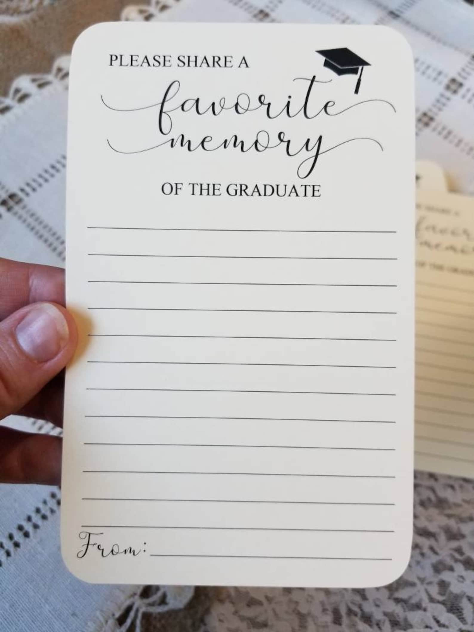 12 Handmade Share a Memory Cards for Graduation Party - Etsy