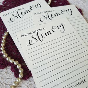 Set of 12 Memory Cards / Birthday Memory Cards / Retirement Memory ...