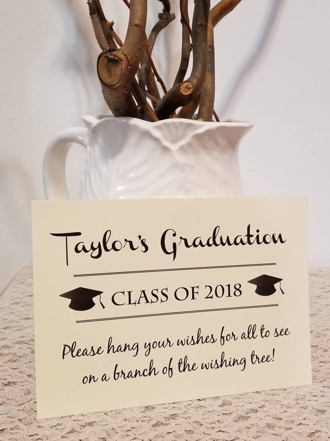 Sign for Graduation Party Wishing Tree Tags / 5x7 Sign / | Etsy
