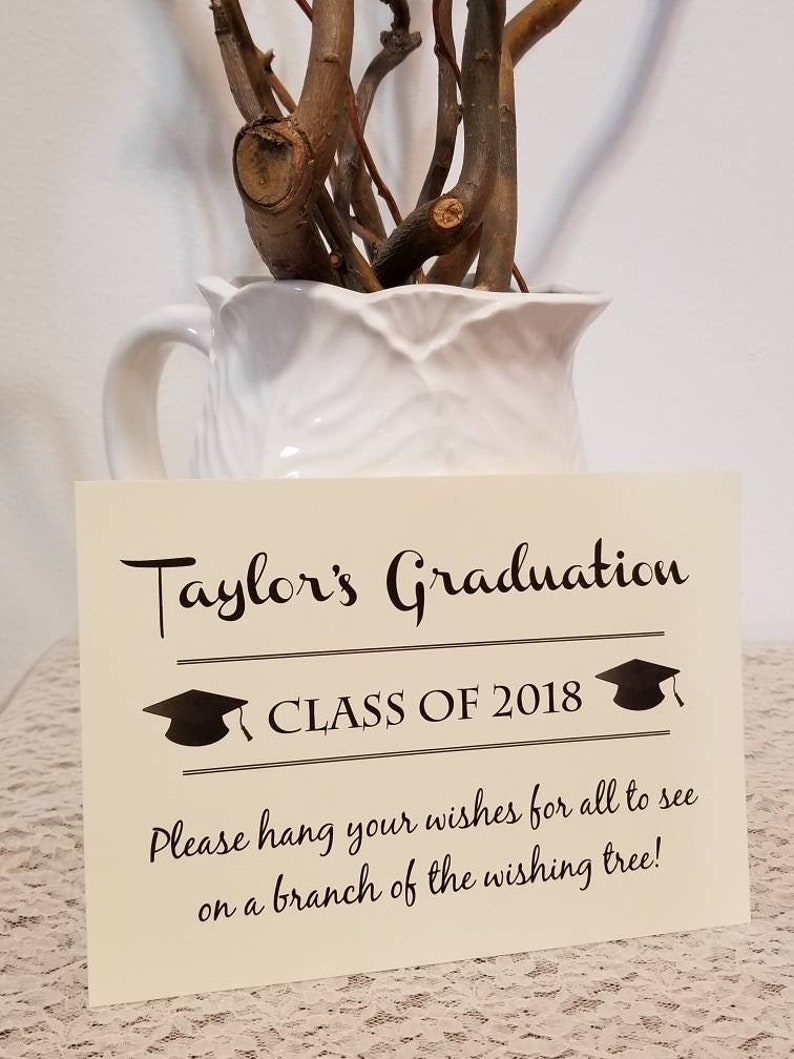 Sign for Graduation Party Wishing Tree Tags / 5x7 Sign / Instruction ...