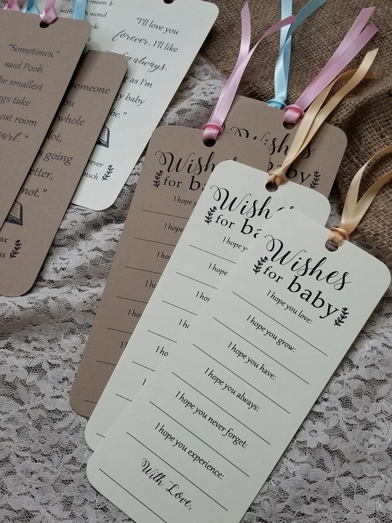 Set of 8 Wishes for Baby Bookmarks With Children Book Quotes | Etsy
