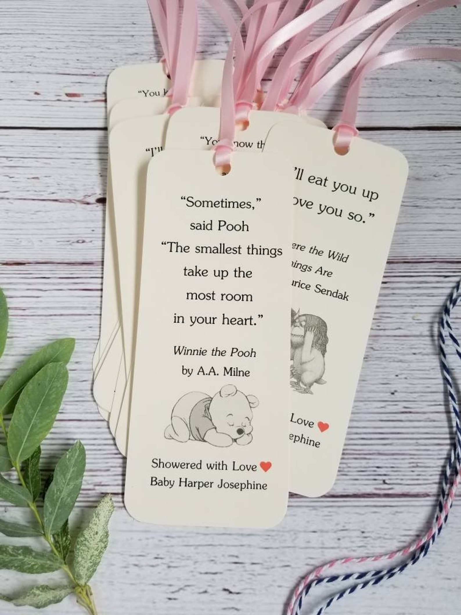 Set of 8 Children Book Theme Bookmark Favors / Baby Shower / - Etsy