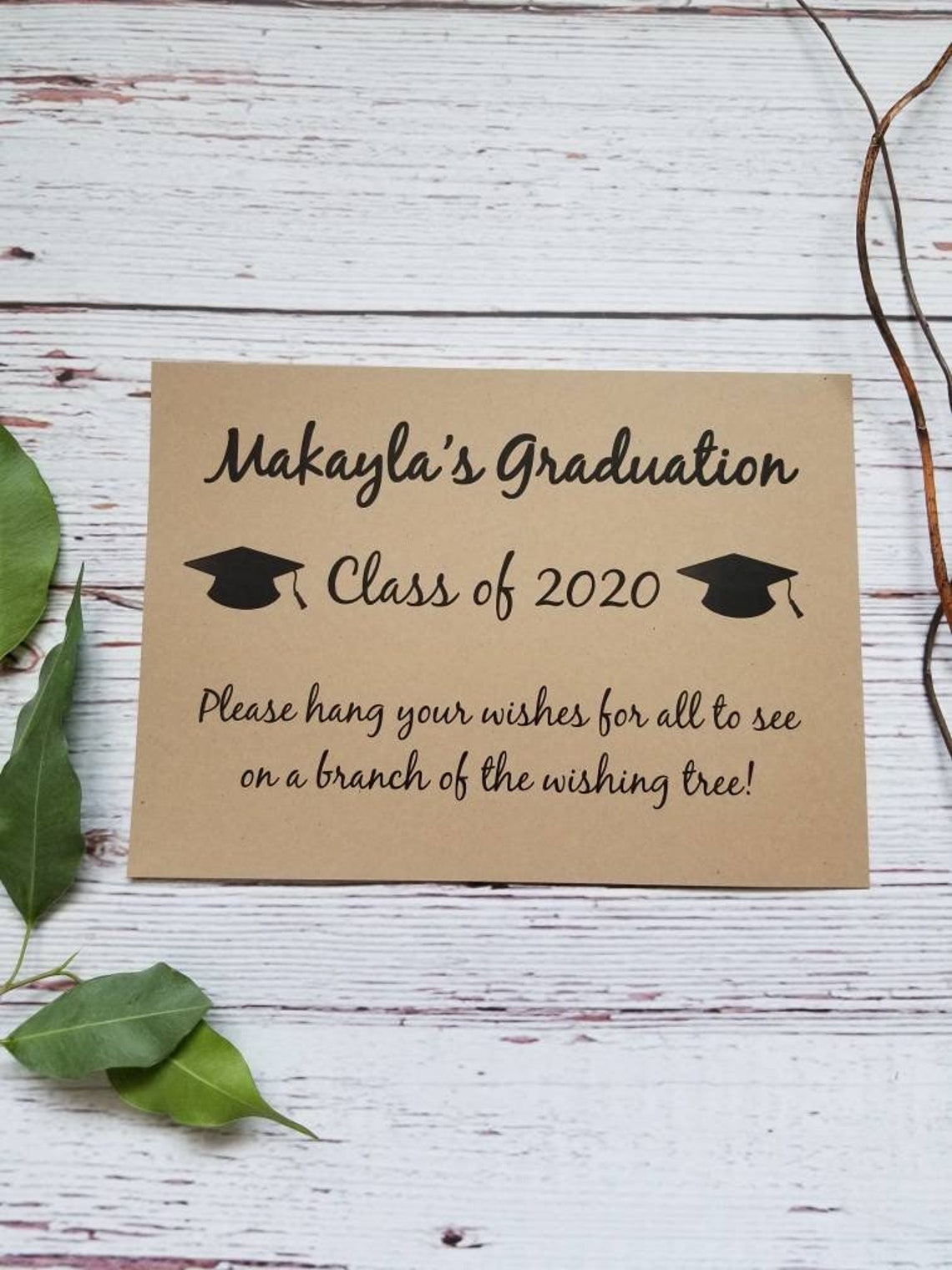 Wishing Tree Instruction Card for Graduation Party 5x7 SIGN | Etsy