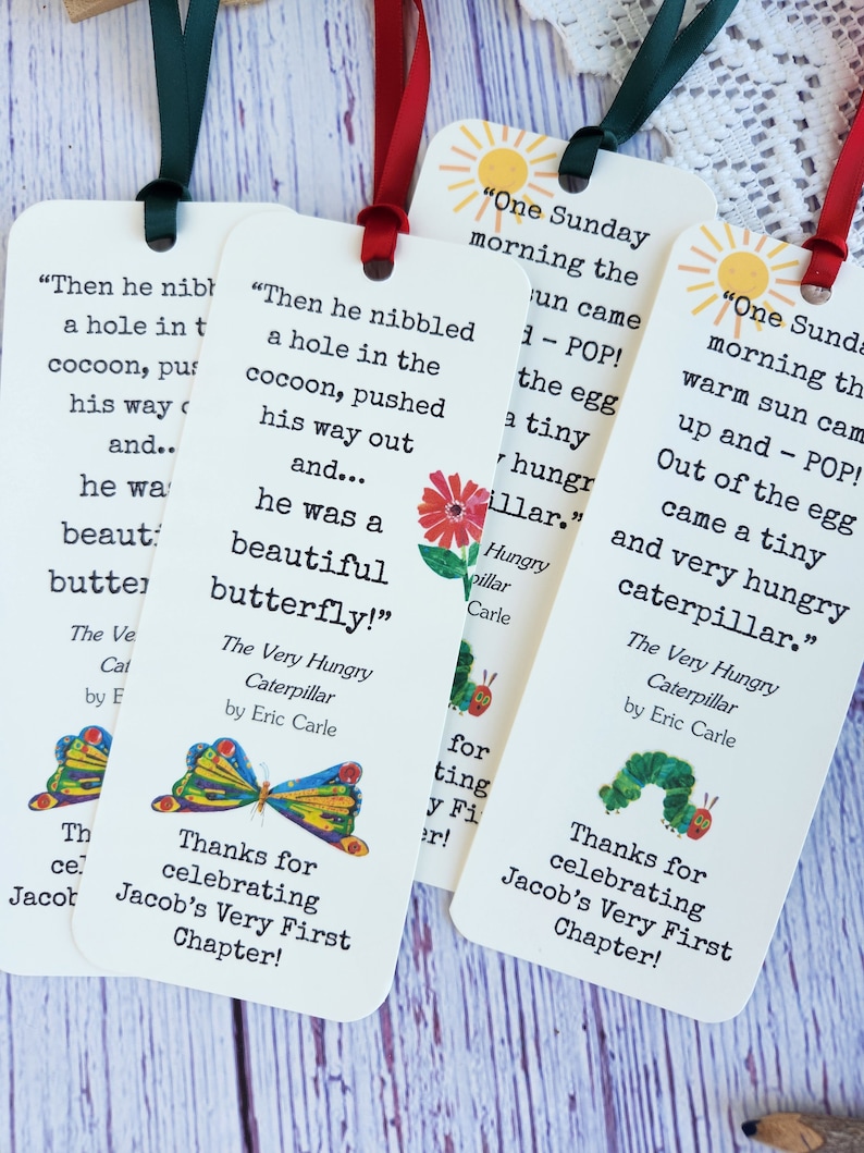 Set of 8 HANDMADE Bookmark Favors Baby Shower Birthday Party Favors ...