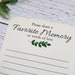 Handmade Memorial Share a Memory Cards - Memorial Cards - Share Words ...