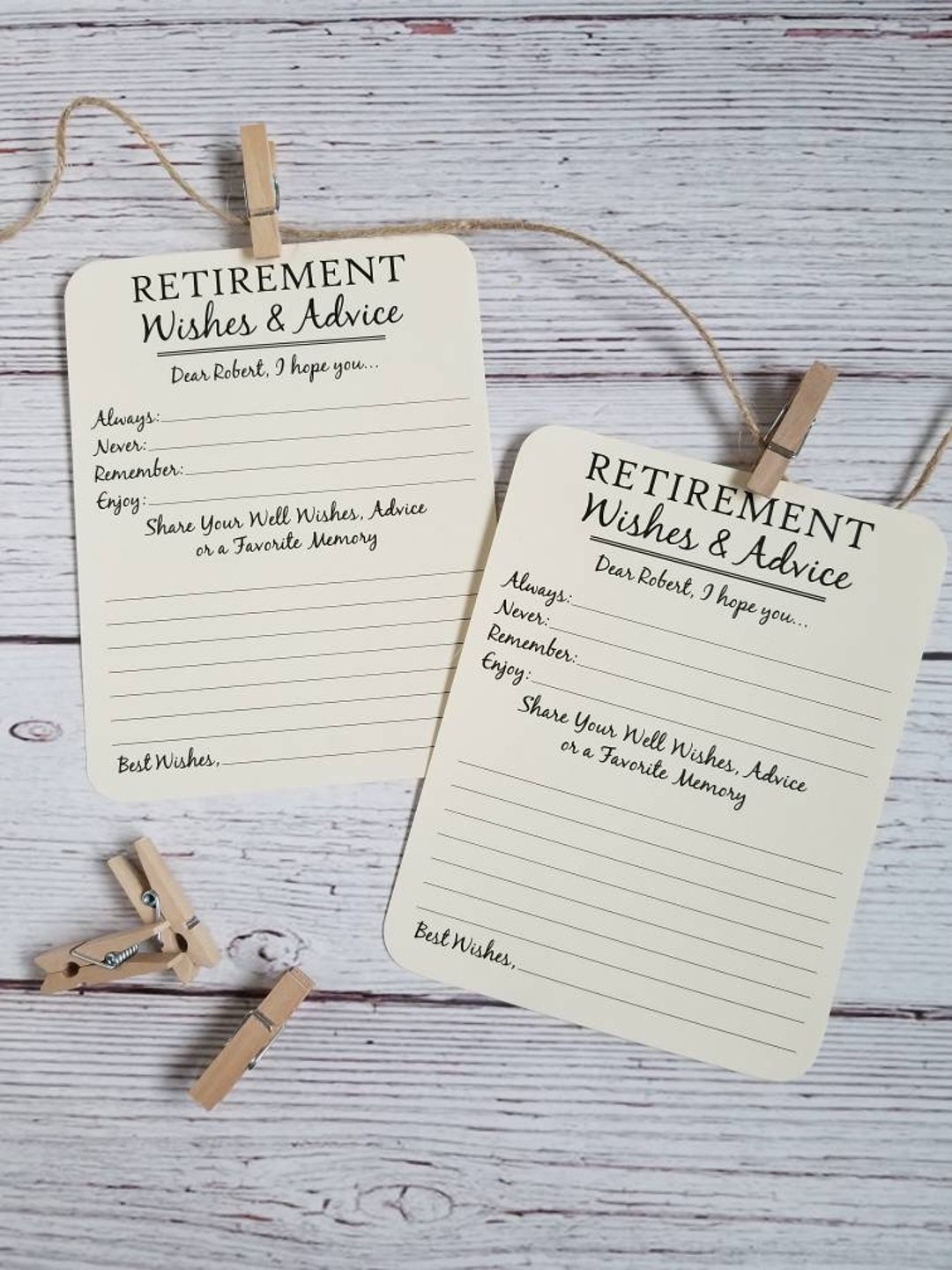 Set of 12 Handmade Retirement Wishes Advice Cards - Share a Favorite ...