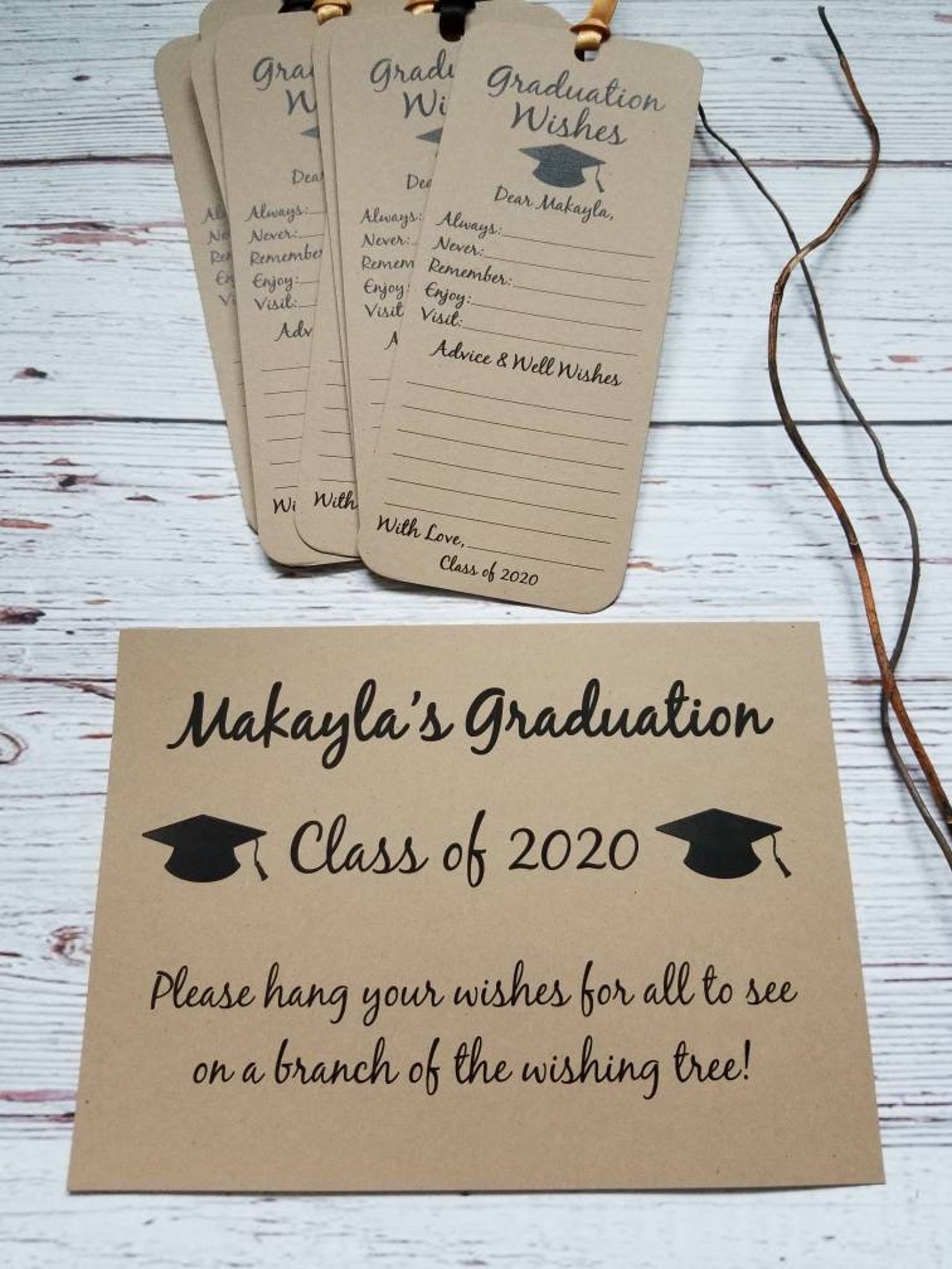 Wishing Tree Instruction Card for Graduation Party 5x7 SIGN - Etsy