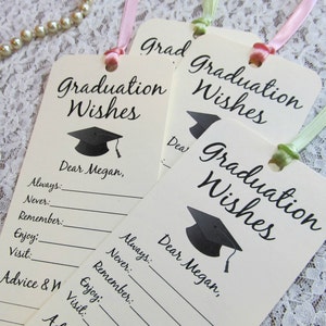 Set of 8 Graduation Party Wishing Tree Tags / Wishes for the Graduate ...