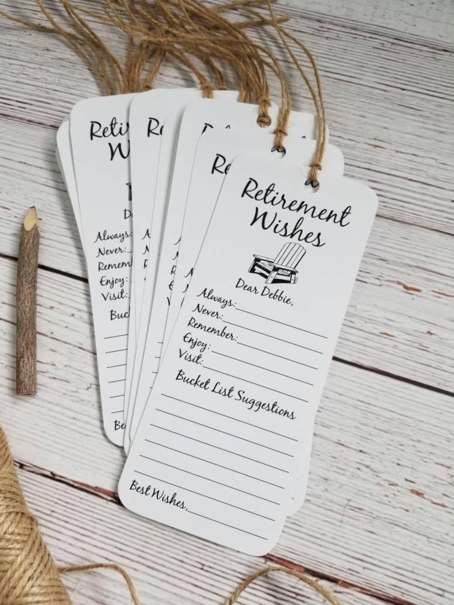 8 Handmade Retirement Wishing Tree Tags / Bookmarks / - Etsy