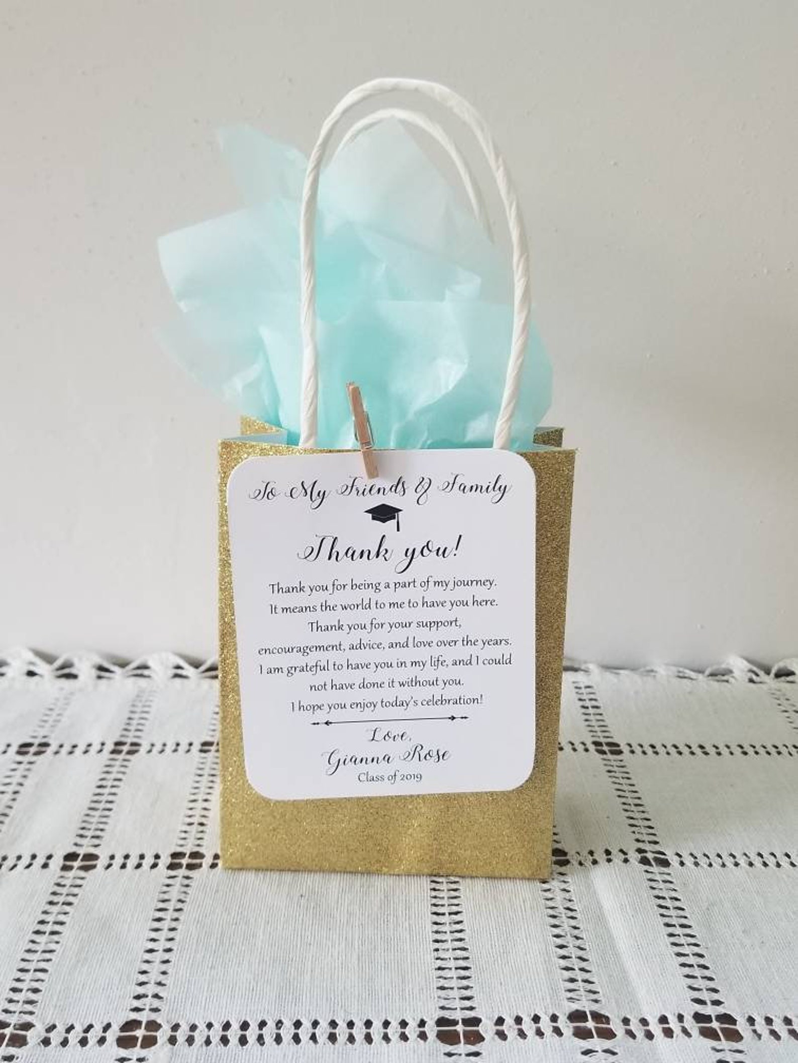 12 Handmade Graduation Thank You Favor MINI Cards / Graduation - Etsy