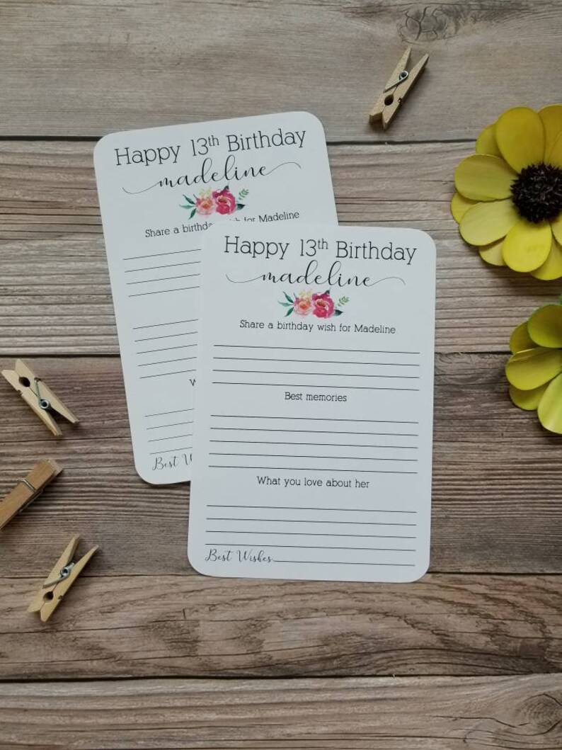 Set of 12 Happy Birthday Wishes Cards for Birthday Party / Handmade and ...