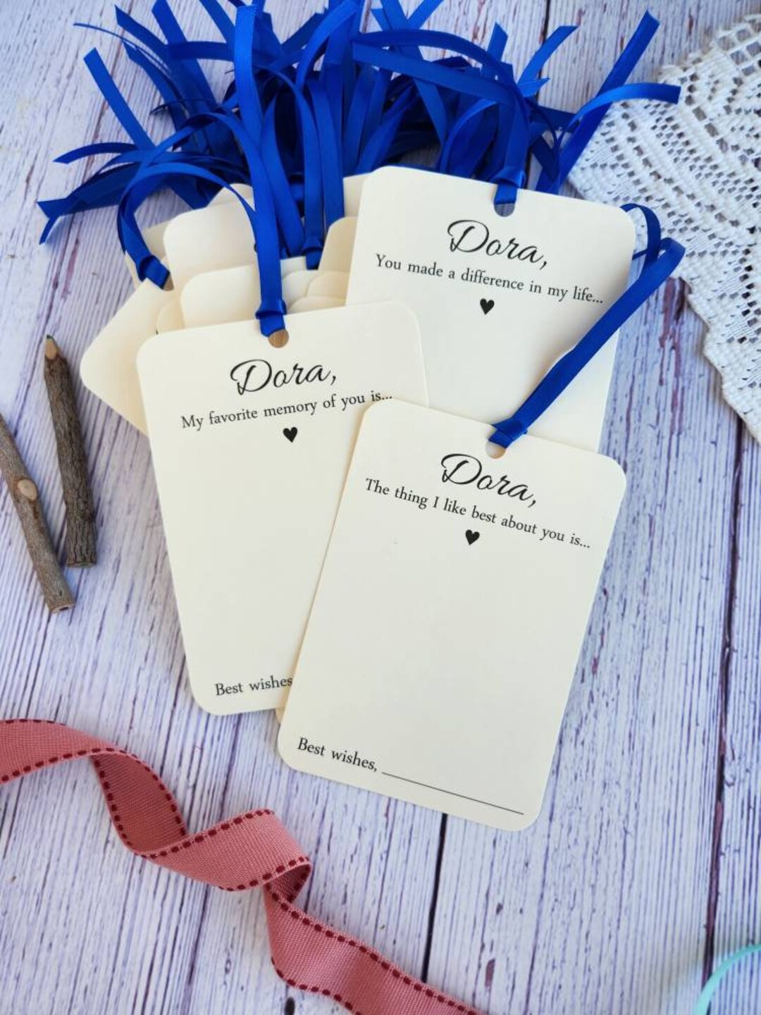Handmade Retirement or Birthday Wish Tags - Set of 10 - Wishing Tree ...