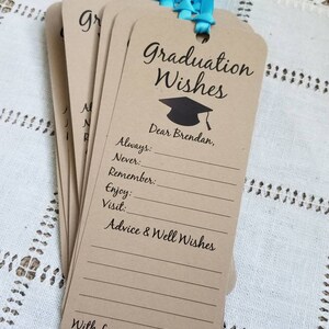 Set of 8 Graduation Party Wishing Tree Tags / Wishes for the Graduate ...
