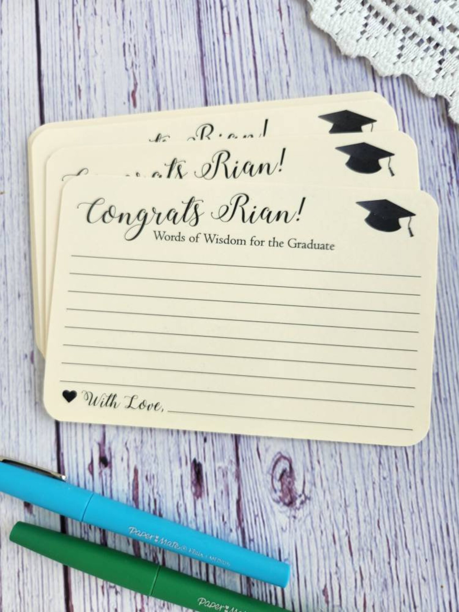 12 Handmade Graduation Wishes and Advice Cards for Graduation Party ...