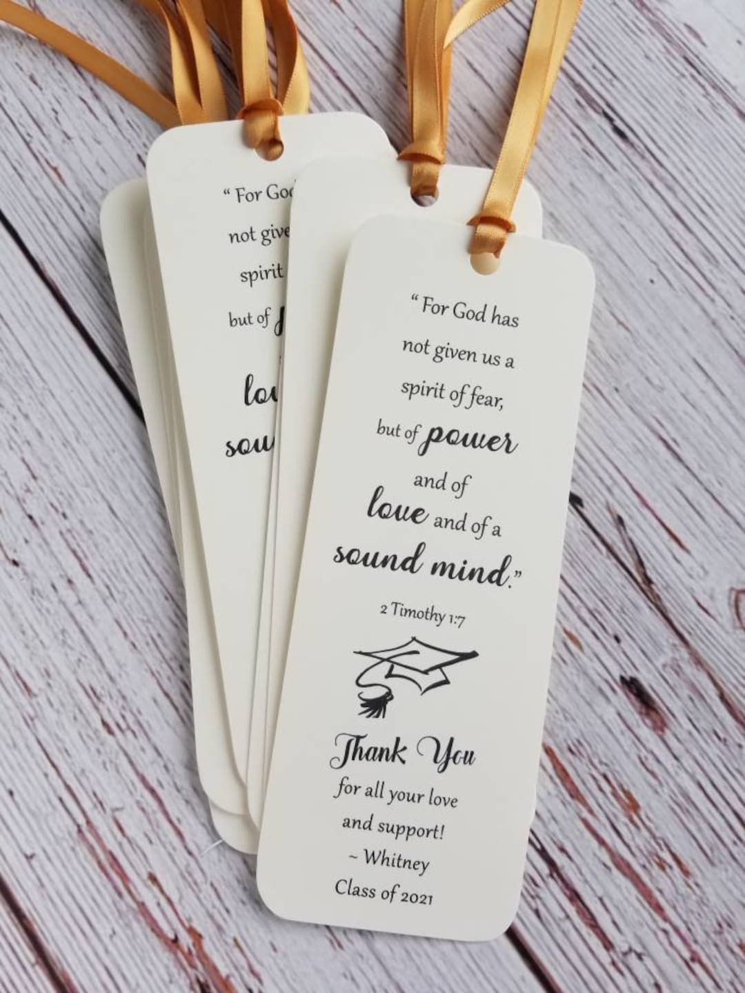 Set of 8 Graduation Bookmark Favors / Handmade Graduation Party ...