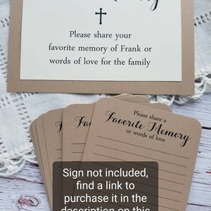 Handmade Memorial Share a Memory Cards - Memorial Cards - Share Words ...