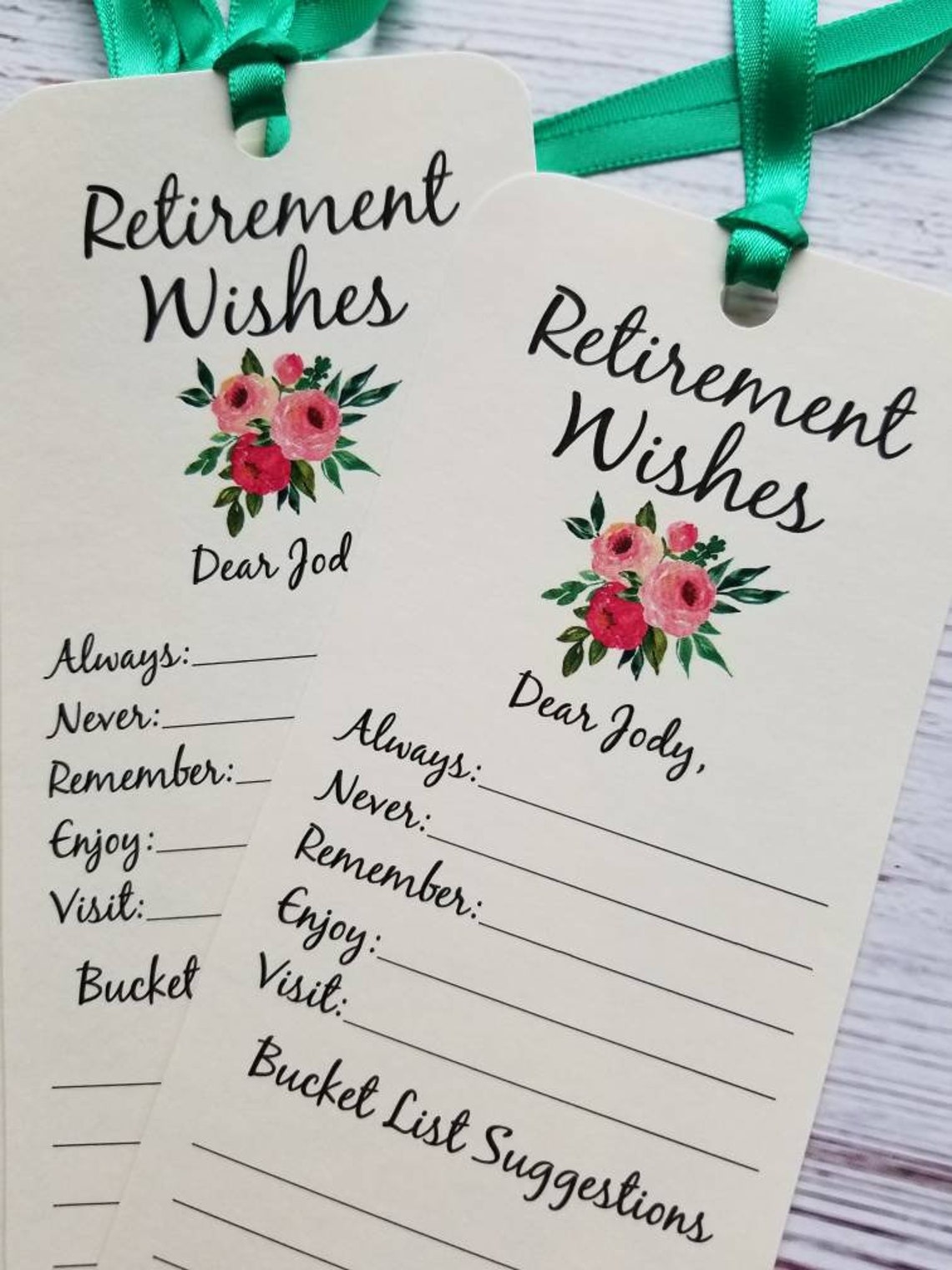 Set of 8 Retirement Wishing Tree Tags / Bookmarks / Retirement - Etsy