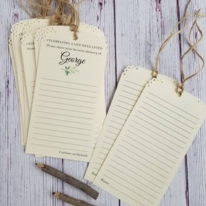 Handmade Memorial Share a Memory Tags - Front + Backside Printed ...