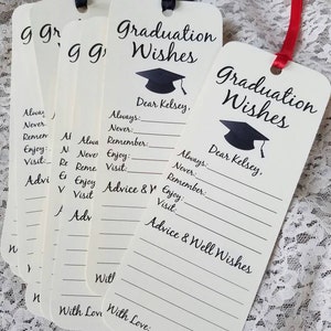 Set of 8 Graduation Party Wishing Tree Tags / Wishes for the Graduate ...