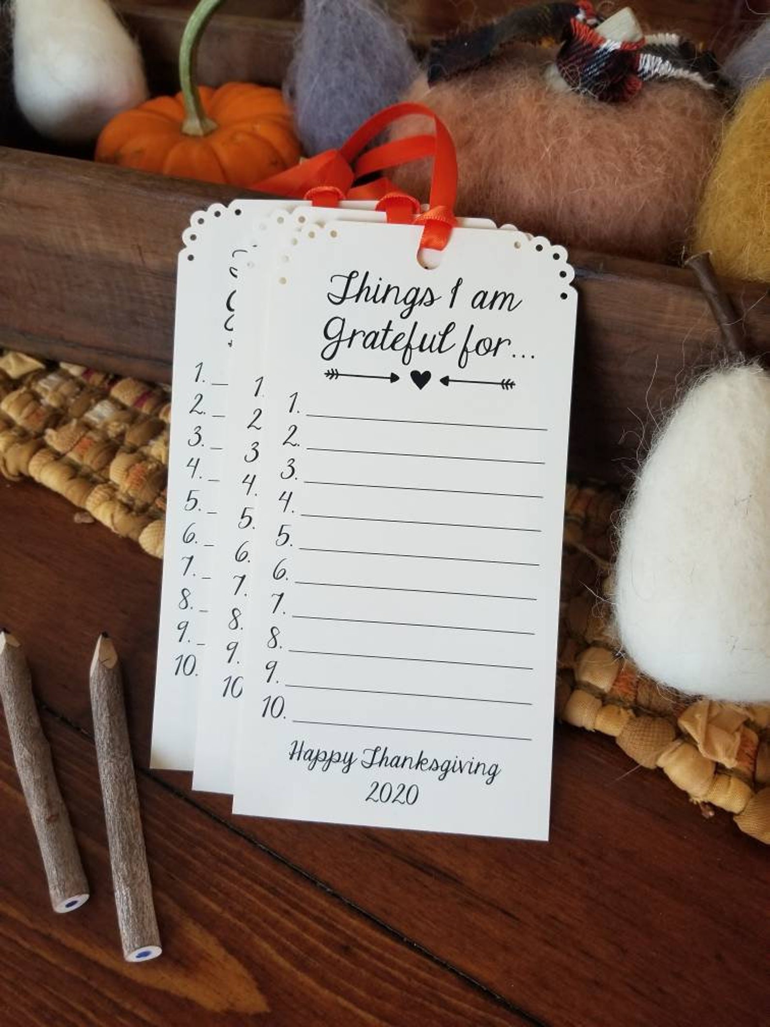 Handmade Gratitude Cards Thanksgiving Tree Thankful Tags | Etsy