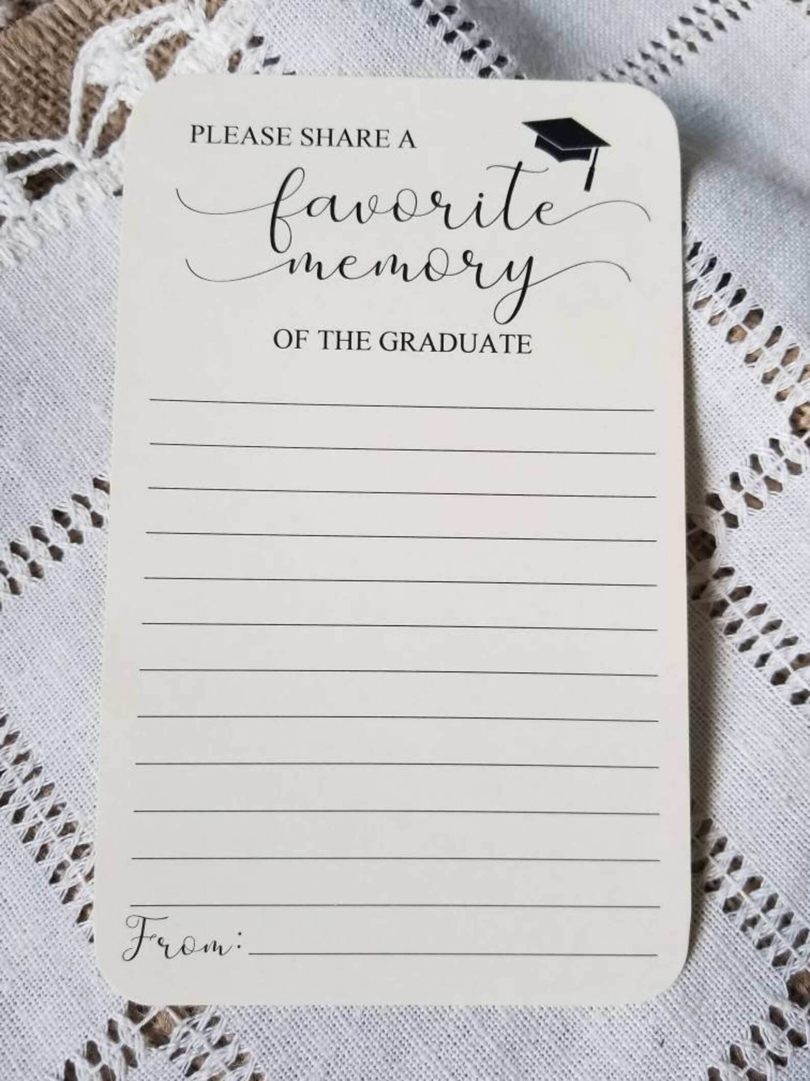 12 Handmade Share a Memory Cards for Graduation Party - Etsy