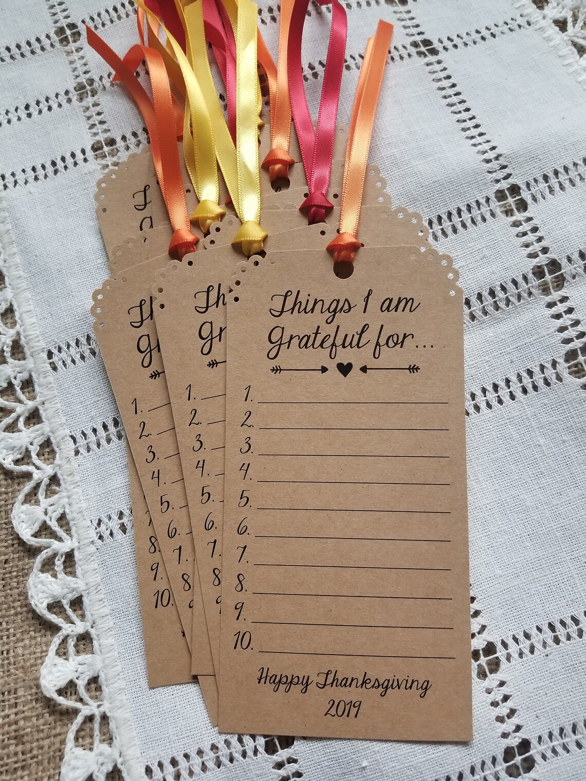 Handmade Gratitude Cards Thanksgiving Tree Thankful Tags | Etsy