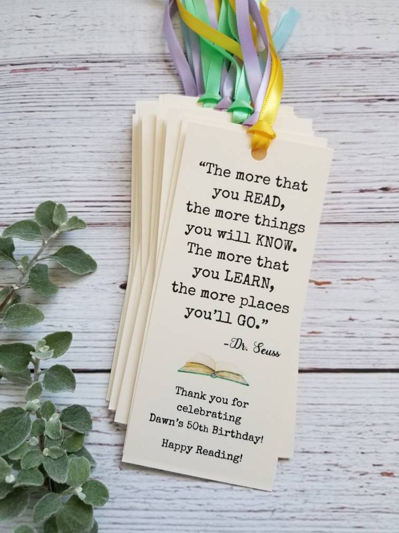 Set of 8 Bookmark Favors for Baby Shower Birthday Party With - Etsy