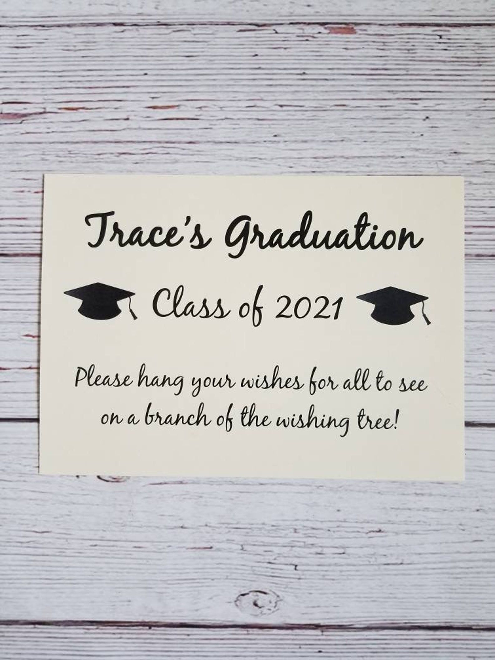 Wishing Tree Instruction Card for Graduation Party 5x7 SIGN - Etsy