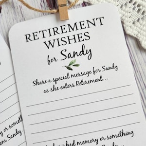 Set of 12 Handmade Retirement Wishes and Memories Cards - Keepsake for ...