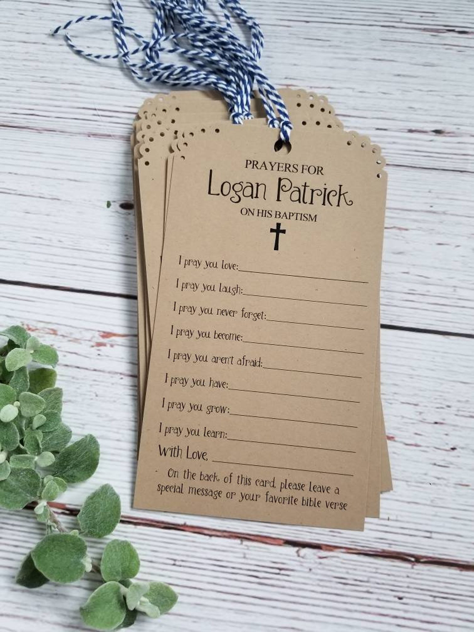 Set of 12 Handmade First Holy Communion Prayer Cards - Wishing Tree ...