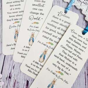 Set of 8 Children Book Theme Bookmark Favors / Personalized / Baby ...
