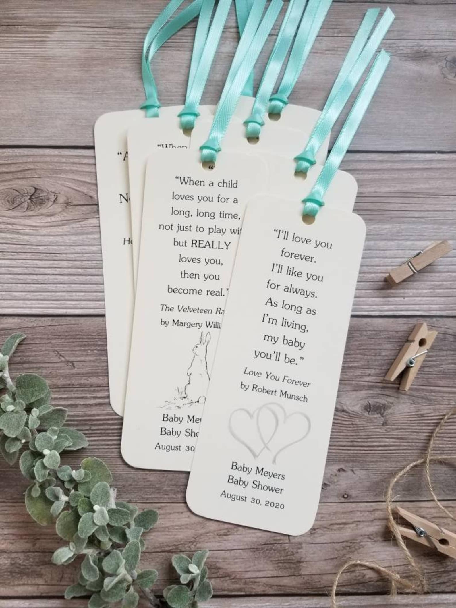 Set of 8 Children Book Theme Bookmark Favors / Baby Shower / - Etsy