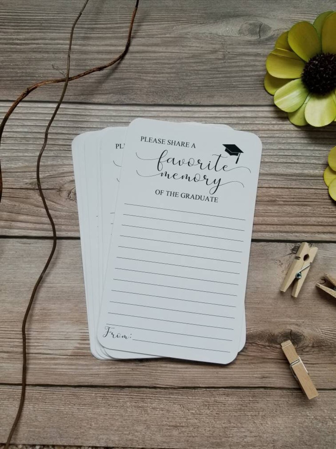12 Handmade Share a Memory Cards for Graduation Party - Favorite Memory ...
