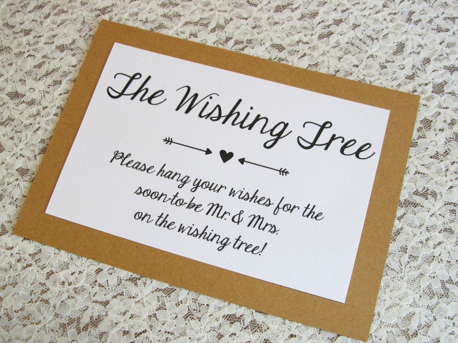 Wishing Tree Instruction Card for Bridal Shower or Wedding 5x7 | Etsy