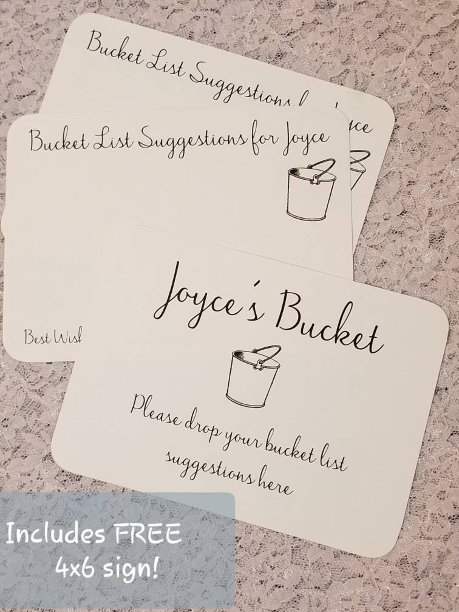 Handmade Bucket List Cards - Personalized Retirement Wish Cards ...