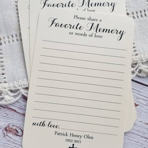 Handmade Memorial Share a Memory Cards - Memorial Cards - Share Words ...