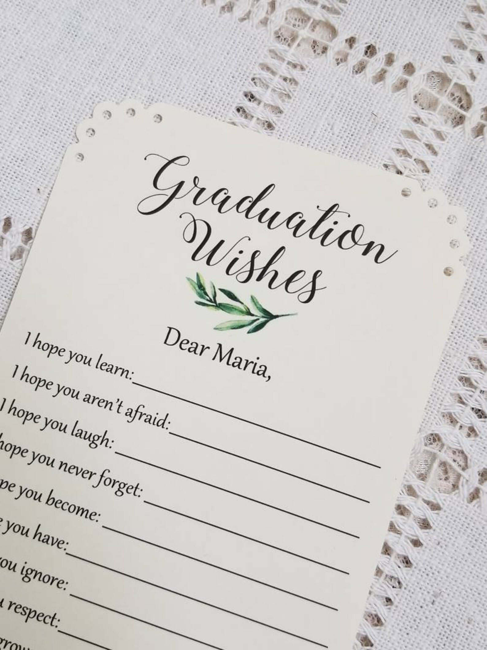 Set of 12 Graduation Wishes Cards Advice Cards for - Etsy