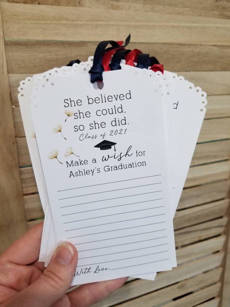 Set of 12 Graduation Wishes & Advice Tags - Handmade Personalized ...