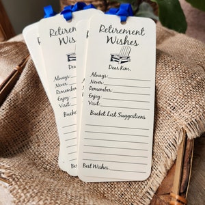 8 Handmade Retirement Wishing Tree Tags / Bookmarks / Retirement Wishes ...