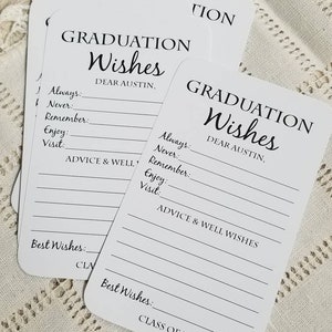 Set of 12 Graduation Wishes Cards Advice Cards for Graduation Party ...