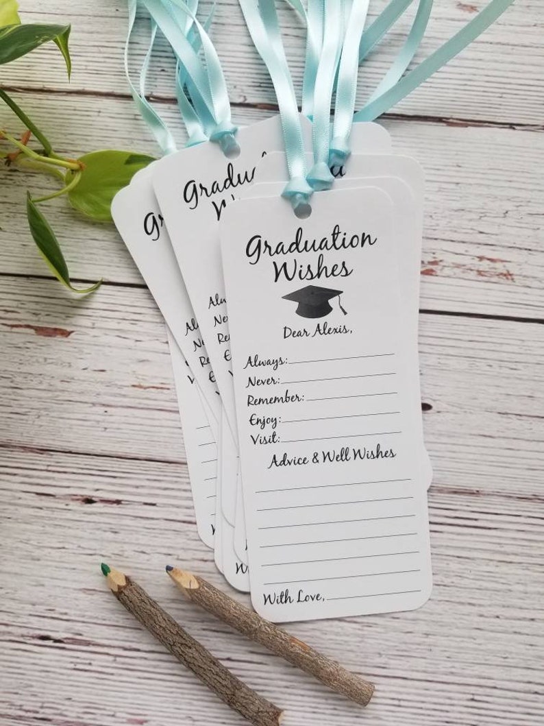 Set of 8 Graduation Party Wishing Tree Tags / Wishes for the - Etsy