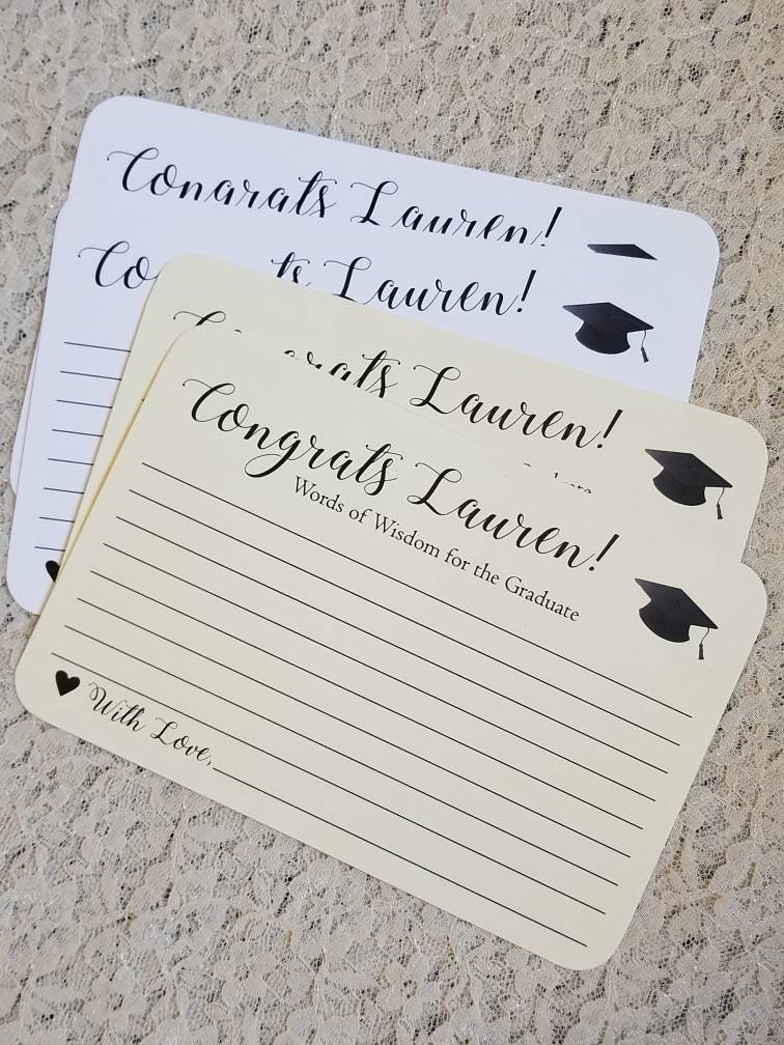 12 Handmade Graduation Wishes and Advice Cards for Graduation Party ...