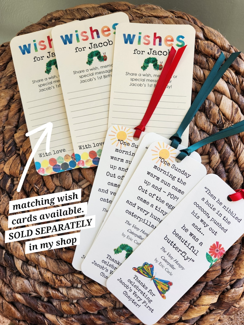 Set of 8 HANDMADE Bookmark Favors Baby Shower Birthday Party Favors ...