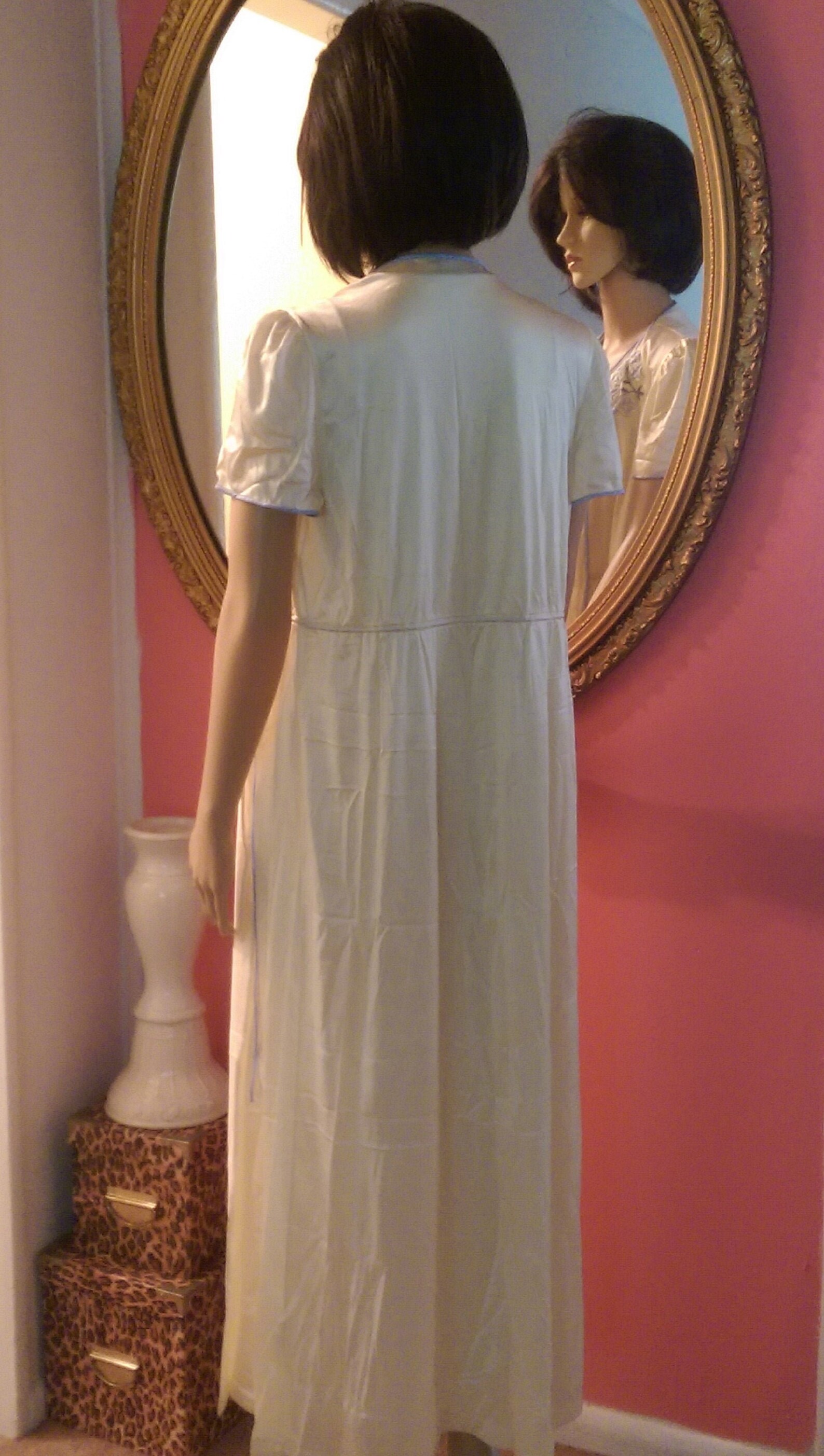 Robe and Gown Set, Satin Boudoir Lingerie, 2 Piece Bride's Night Set ...